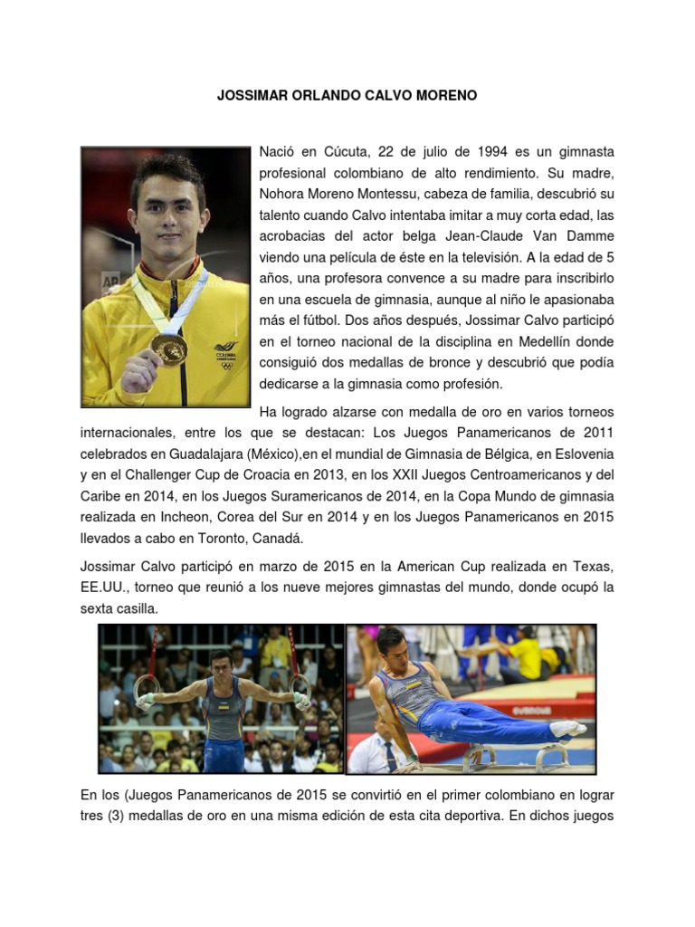 Biografía de Jossimar Calvo Moreno | PDF | Deportes