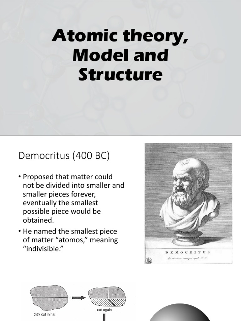 Atomic Theory, Model and Structure | PDF