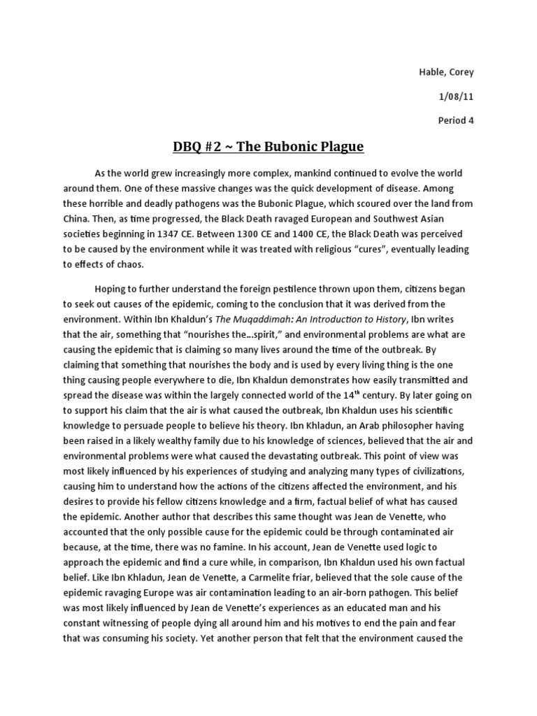 DBQ Black Death | PDF | Black Death | Epidemics