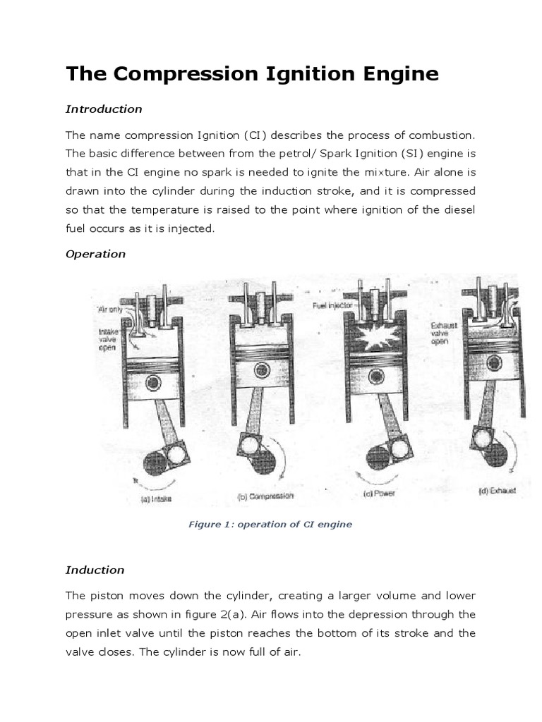 Compression Ignition Engine | PDF | Internal Combustion Engine | Diesel ...