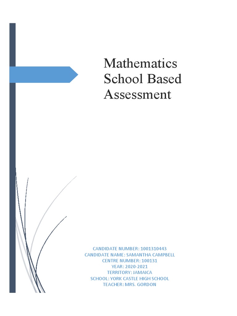Mathematics CXC Sba | PDF | Bookcase