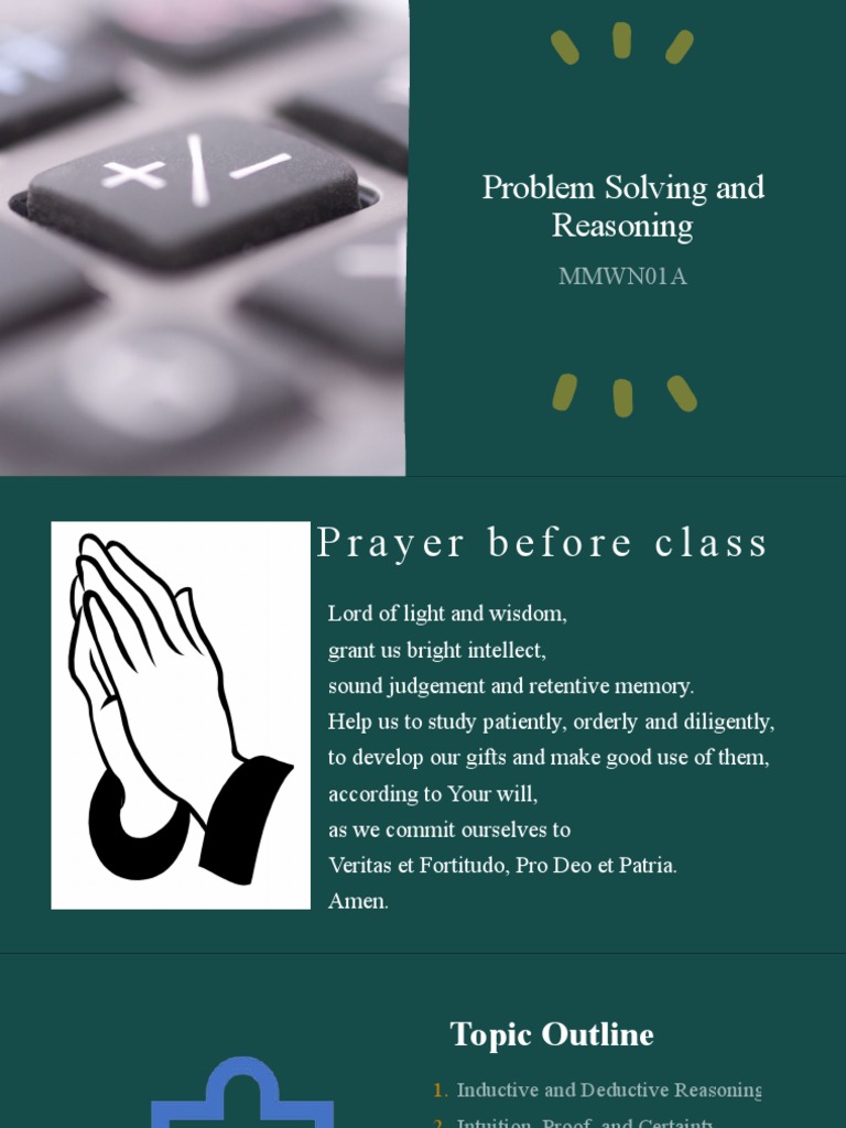 Problem Solving and Reasoning | PDF | Reason | Deductive Reasoning