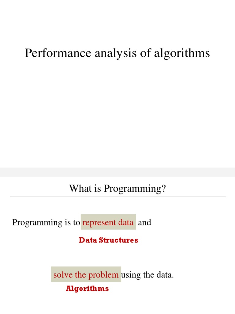 Performance Analysis | PDF | Time Complexity | Algorithms