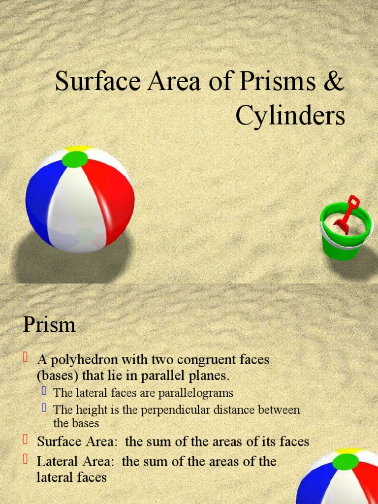 Surface Area of Prisms and Cylinders | PDF | Teaching Methods & Materials