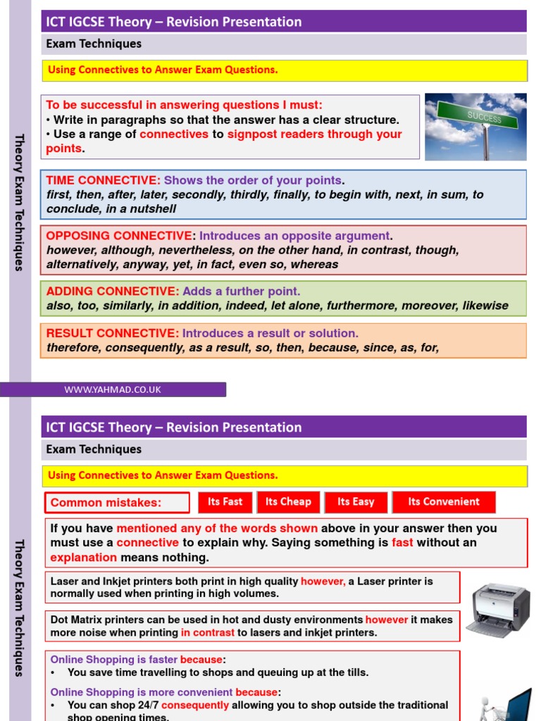 ICT IGCSE Theory - Revision Presentation: Exam Techniques | PDF ...