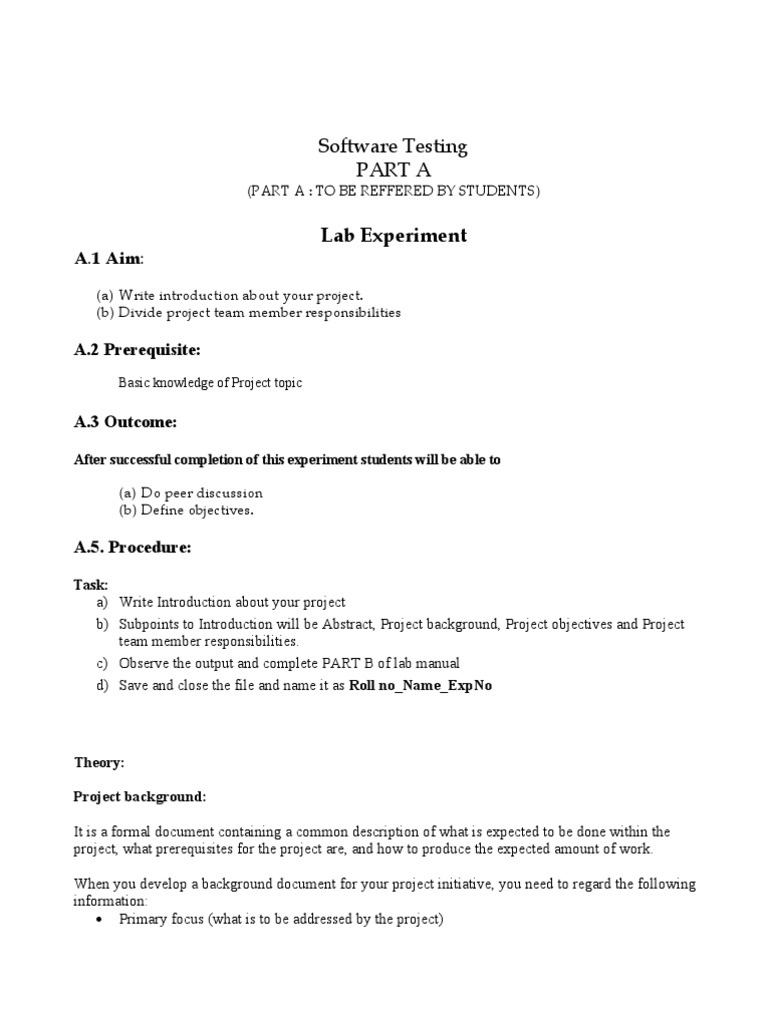 Software Testing - Project Proposal | PDF | Experiment | Software Testing