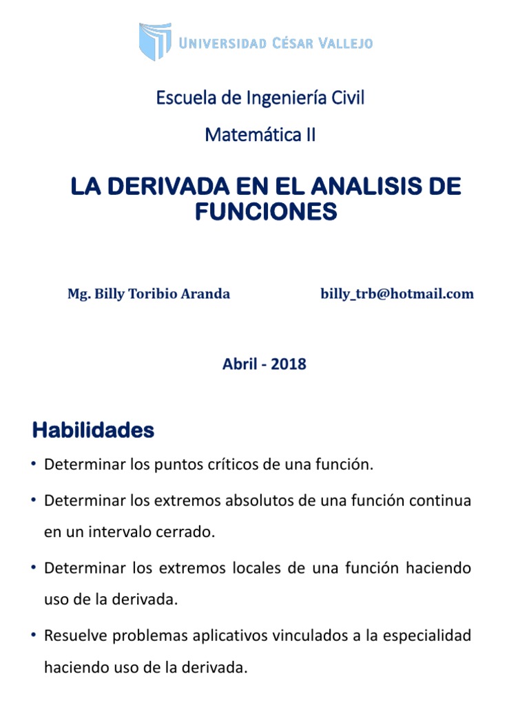 Aplicaciones de La Derivada I | PDF | Intervalo (Matemáticas) | Derivado