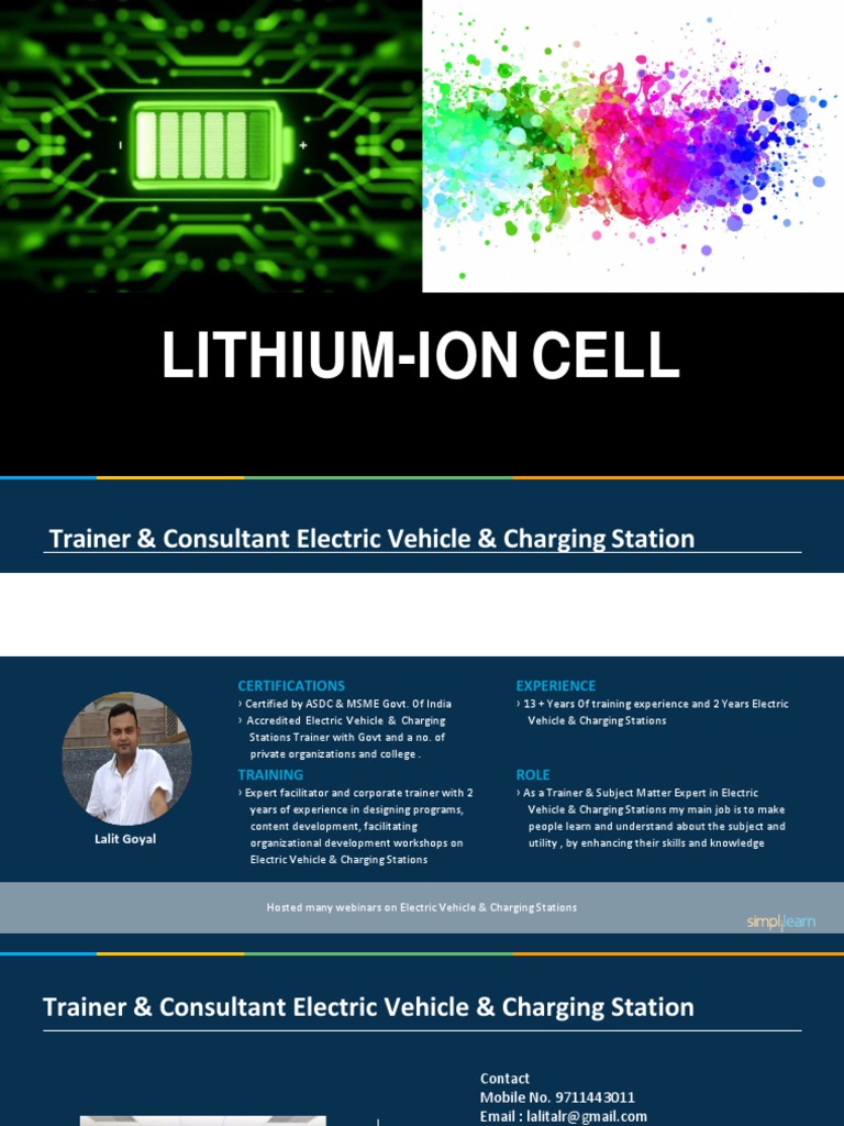 Lithium Ion Cell | PDF | Lithium Ion Battery | Rechargeable Battery