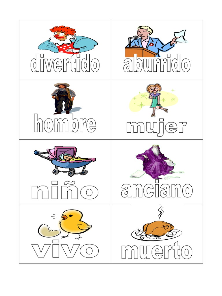 Memorama de Antonimos | PDF