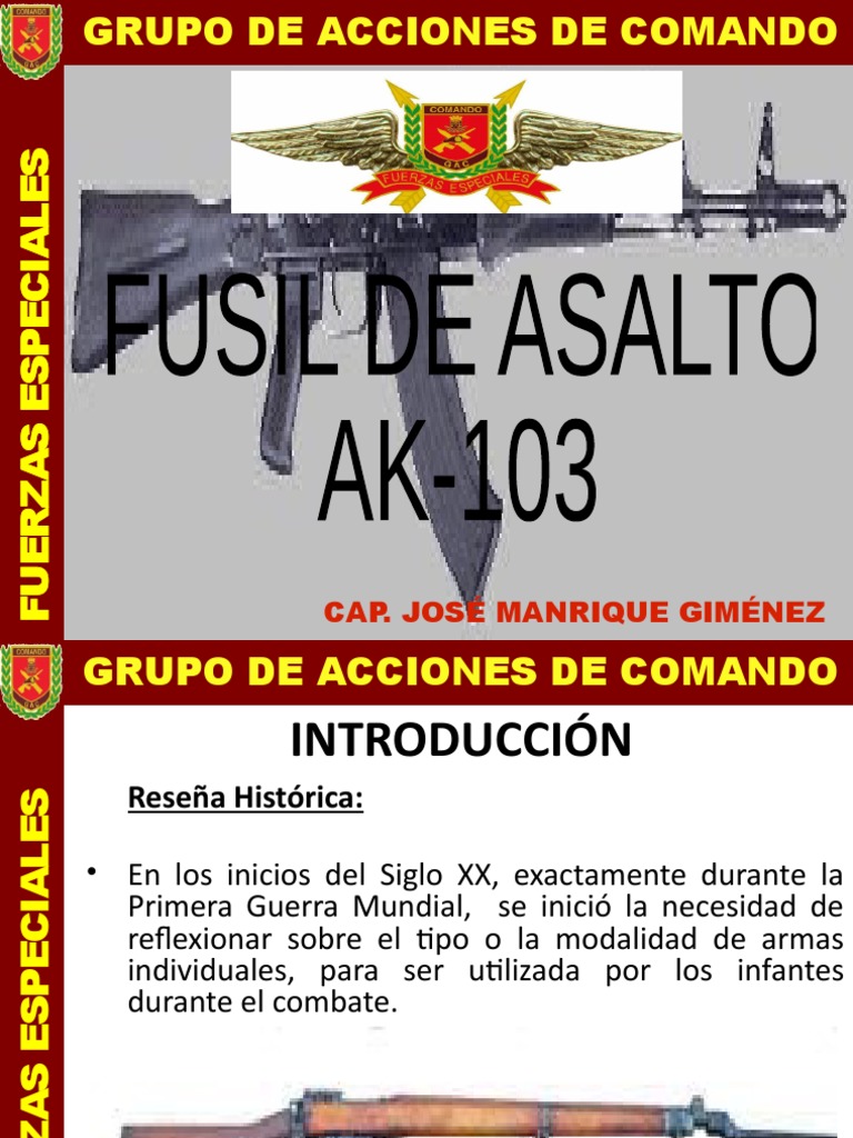 Ak-103 | PDF | Rifle | Ametralladora