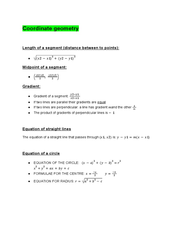 Coordinate Geometry: Length of A Segment (Distance Between To Points ...
