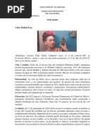 Biografia Resumen Frida KAhlo | PDF