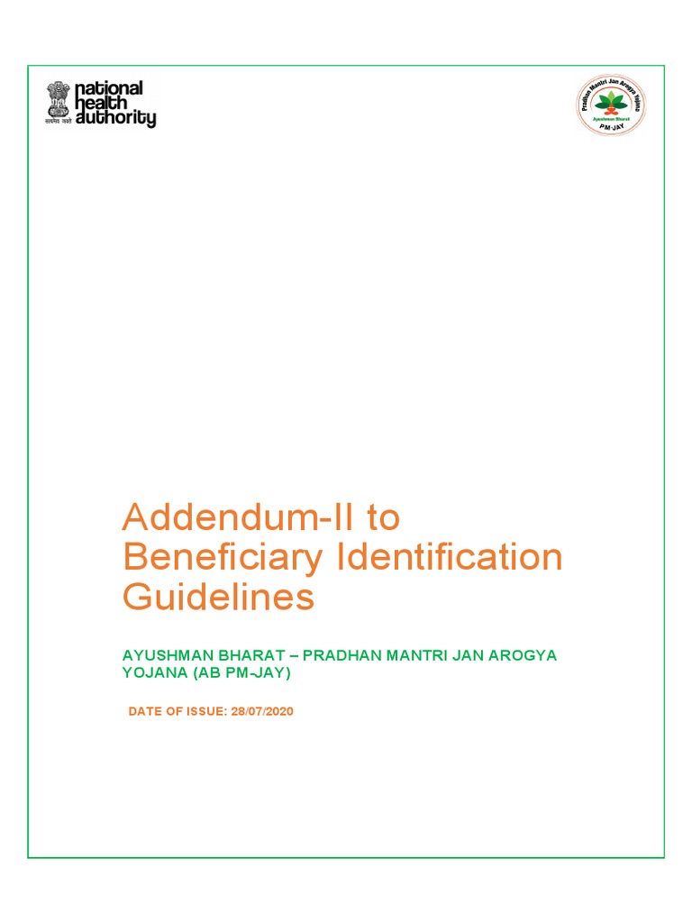 Addendum 2 To Guidelines On Process of Beneficiary Identification ...
