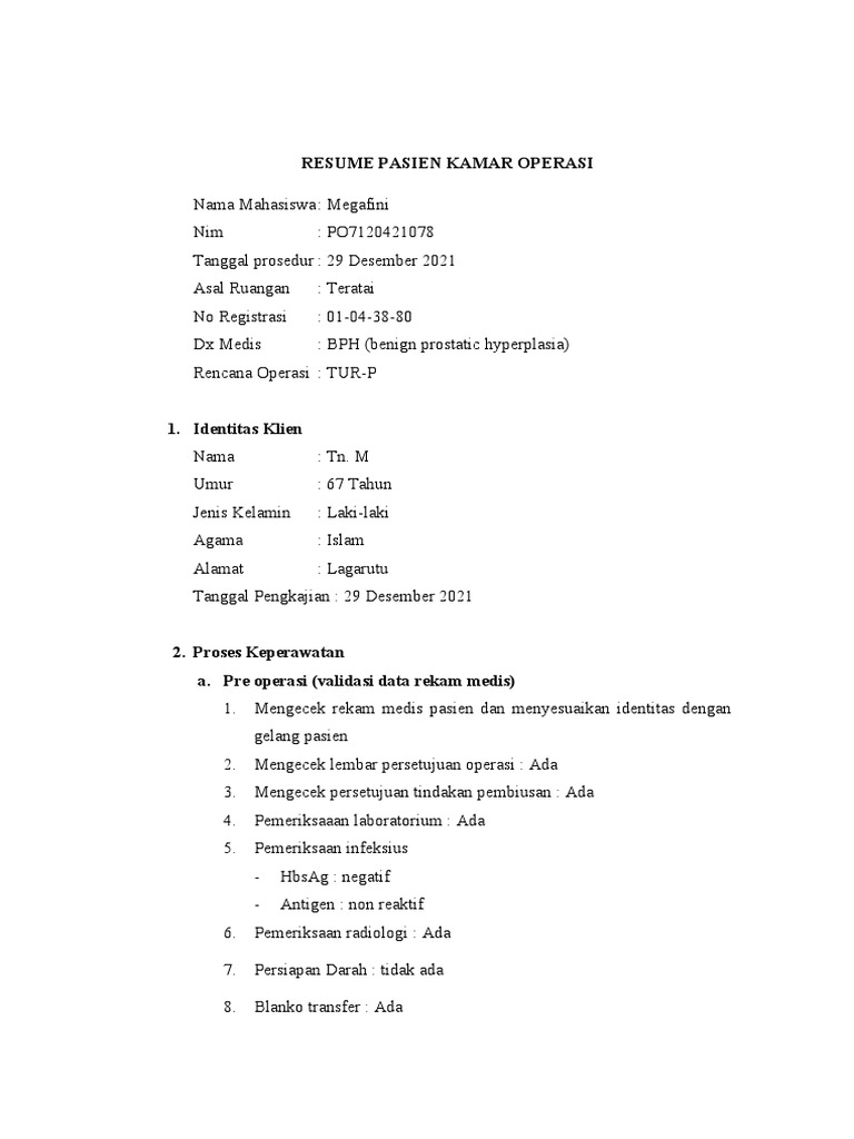 Resume BPH Ok | PDF