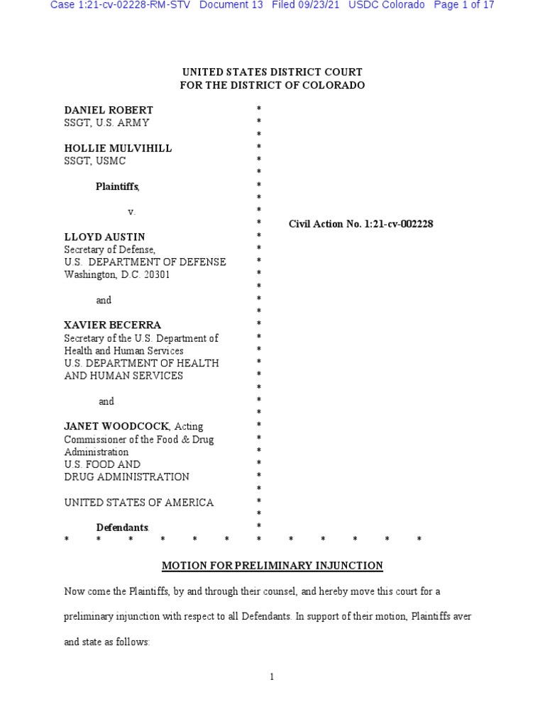 13 Preliminary Injunction | PDF | Injunction | Lawsuit