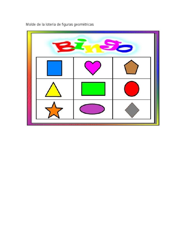 Loteria de Figuras Geometricas 0 0 | PDF