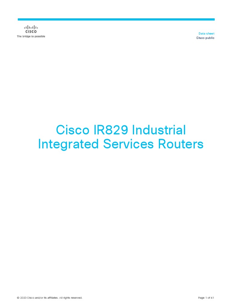 Cisco IR829 Industrial Integrated Services Routers | PDF | Computer ...