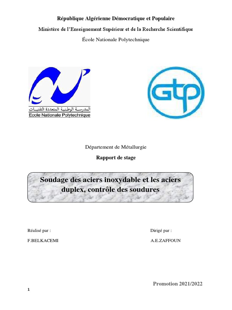 Rapport Belkacemi Fodhil | PDF | Soudage | Construction