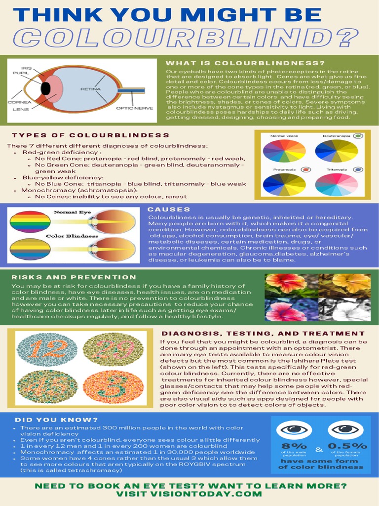 Colourblind?: What Is Colourblindness? | PDF | Human Diseases And ...