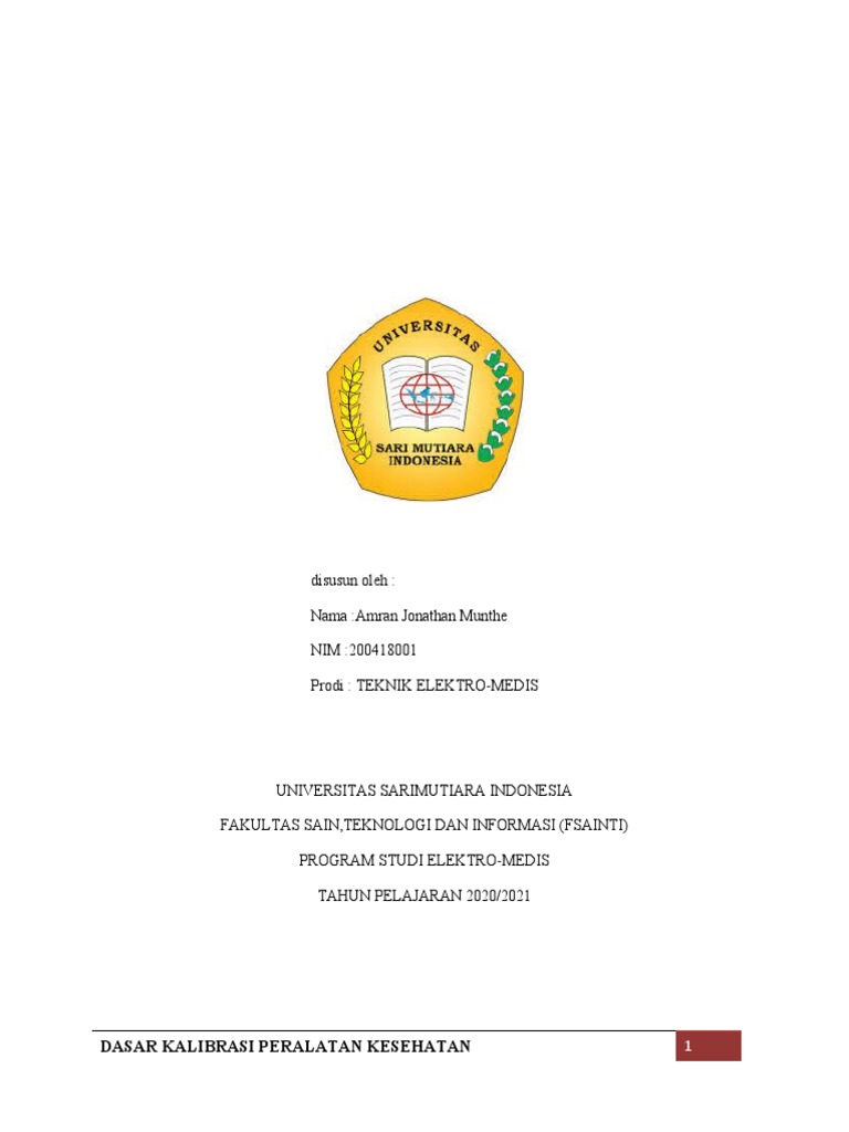 Makalah Kalibrasi | PDF