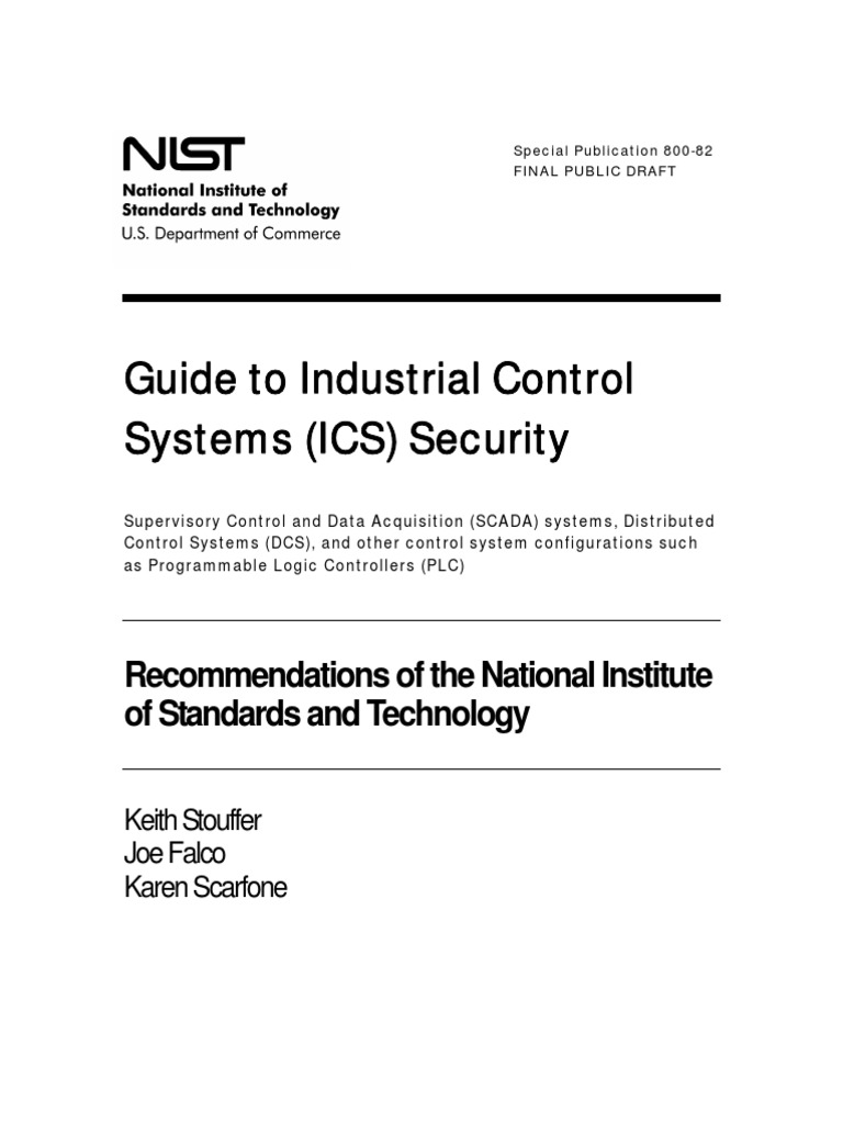 Guide To Industrial Control Systems (ICS) Security - NIST | PDF | Scada ...