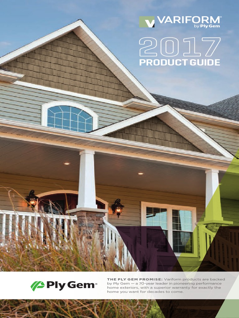 Ply Gem Variform Vinyl Siding Product Guide | PDF | Motor Vehicle