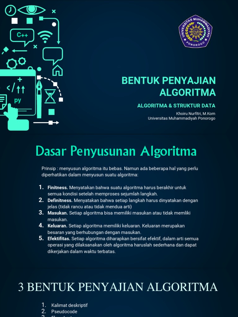 3 Bentuk Penyajian Algoritma | PDF
