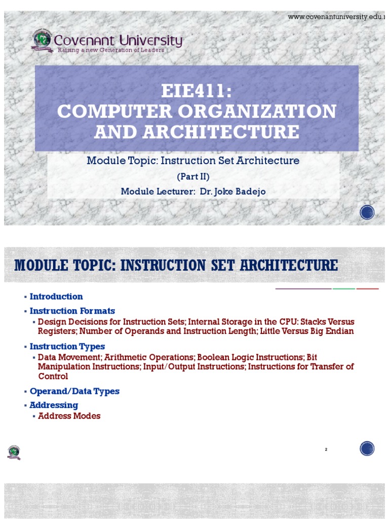 Instruction Set Architecture Part 2 | PDF | Data Type | Integer (Computer Science)
