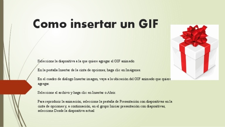 Insertar GIF en Diapositivas | PDF