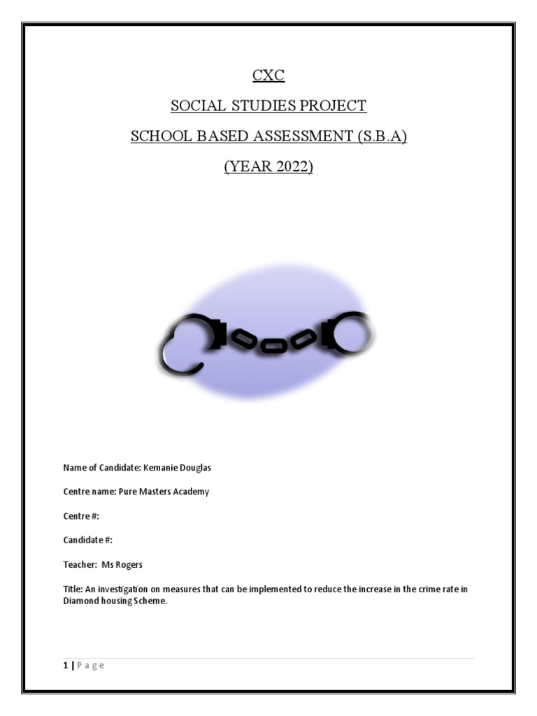 Social Studies Sba KD | PDF | Crimes | Crime & Violence