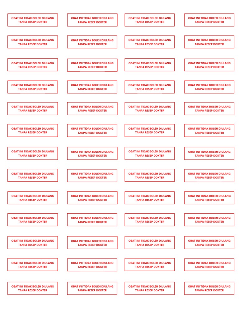 Jangan Diulang Tanparesep Dokter | PDF