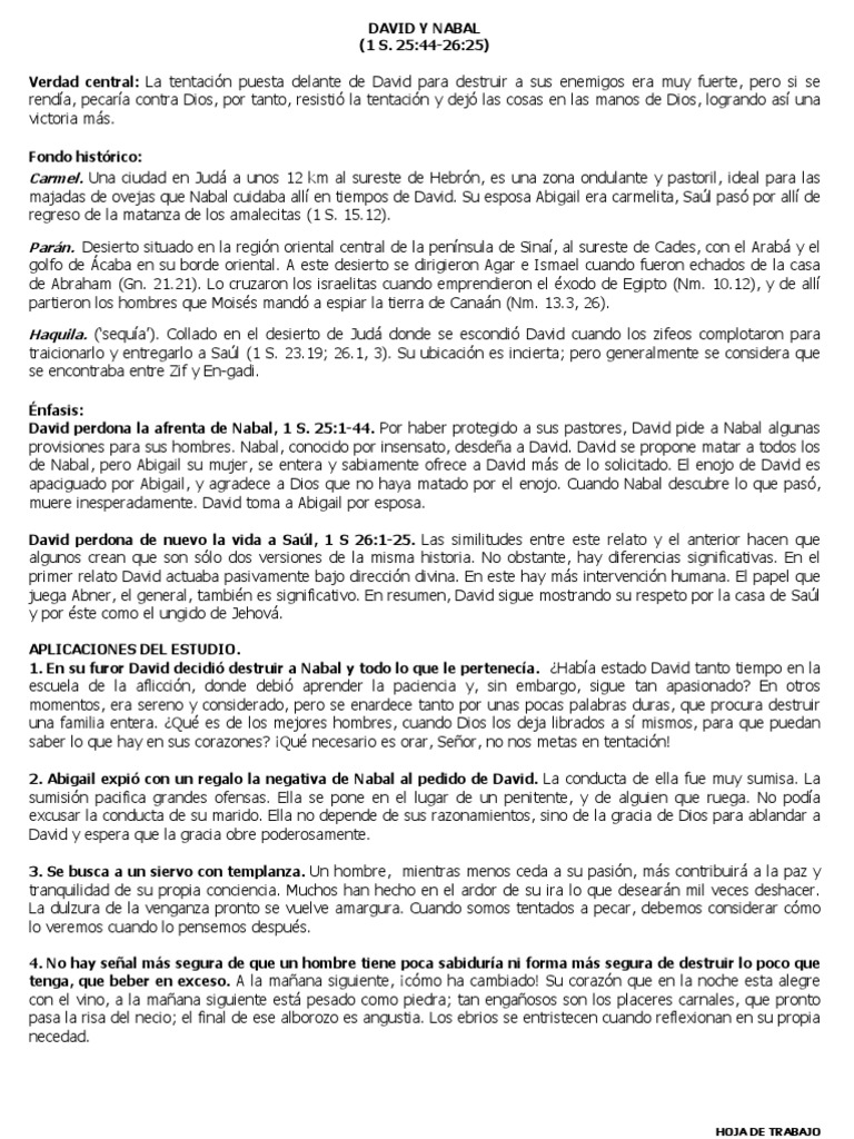 David y Nabal | PDF | David | Saulo