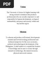 Wmsu Vision, Mission, Goals and Objectives | PDF