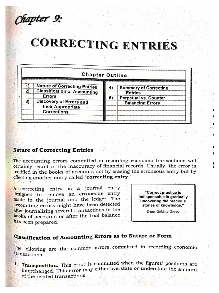 Correcting Entries | PDF