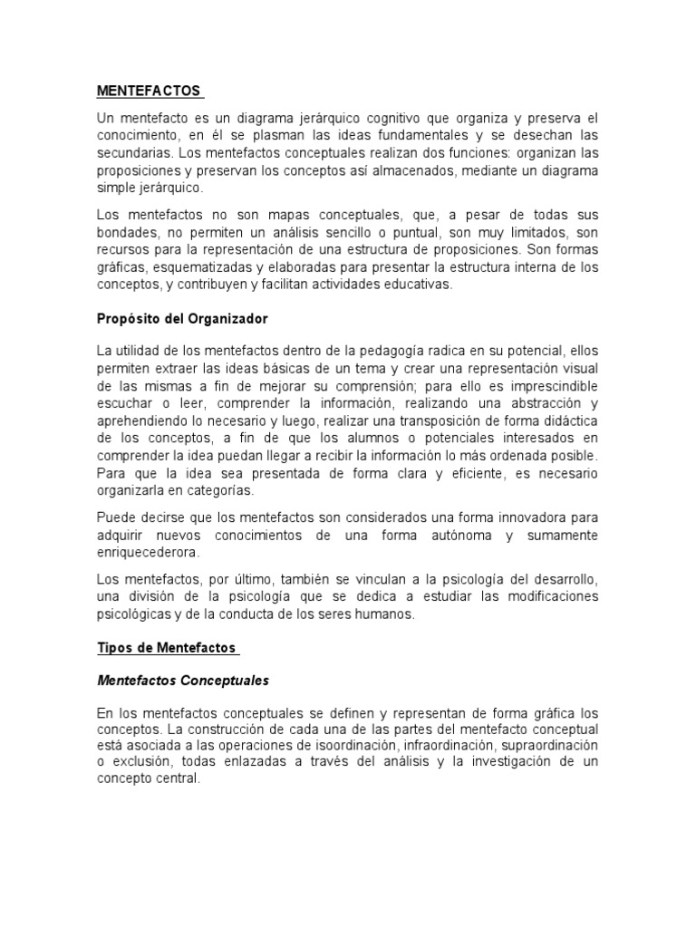 MENTEFACTO | PDF | Proposición | Sicología