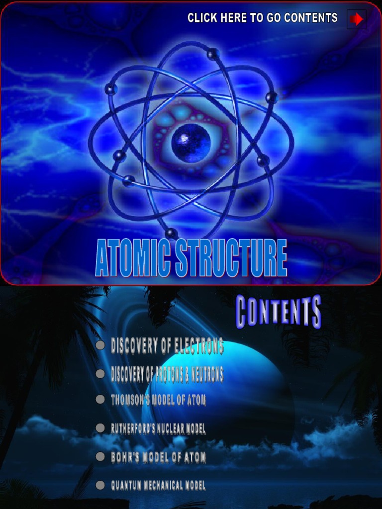 Class 11 Atomic Structure Project | PDF | Atomic Nucleus | Electron