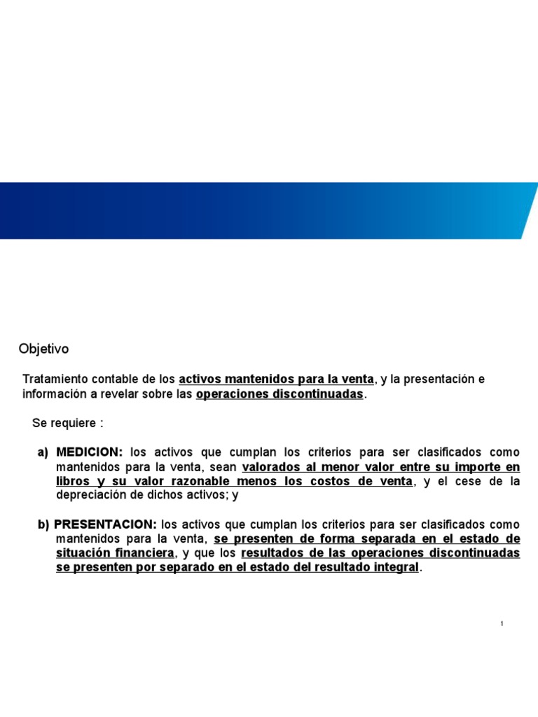 Niif 5 | PDF | normas internacionales de INFORMACION FINANCIERA ...