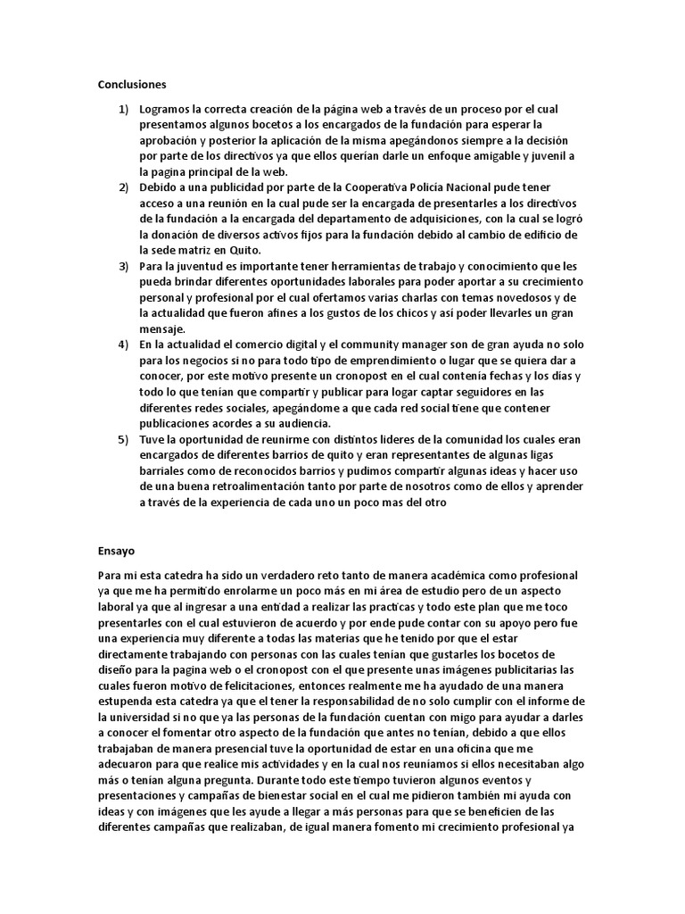 Ensayo de Tema Libre | PDF | Comunicación