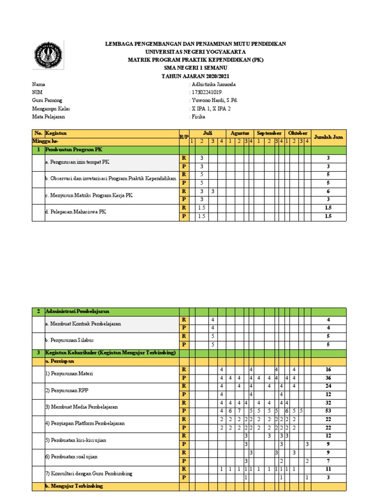 Lampiran Matriks PK | PDF