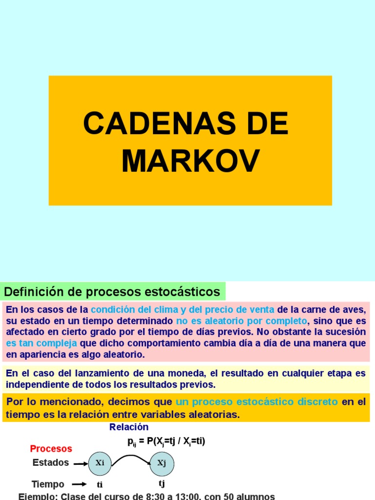 Análisis de Cadenas de Markov en Finanzas | PDF | Cadena Markov ...