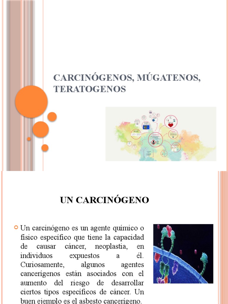 Carcinógenos, Múgatenos, Teratogenos | PDF | Mutageno | Mutación
