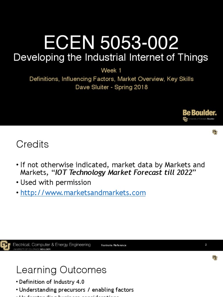 ECEN 5053-002: Developing The Industrial Internet of Things | PDF ...