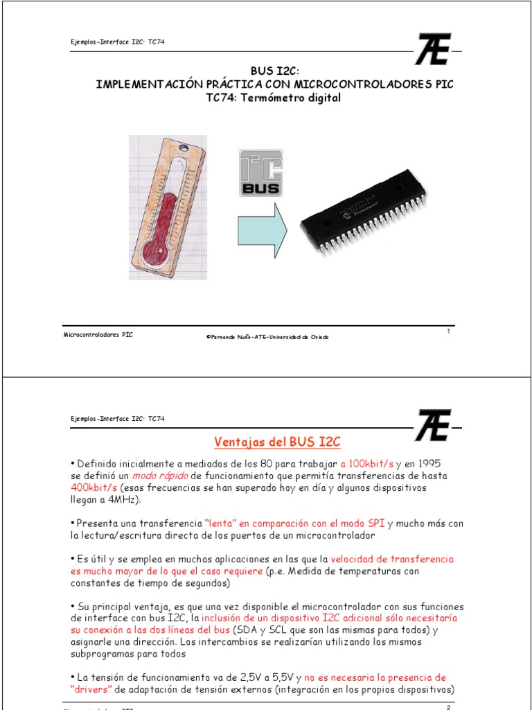 I2c Practico TC74 | PDF | Microcontrolador | Poco