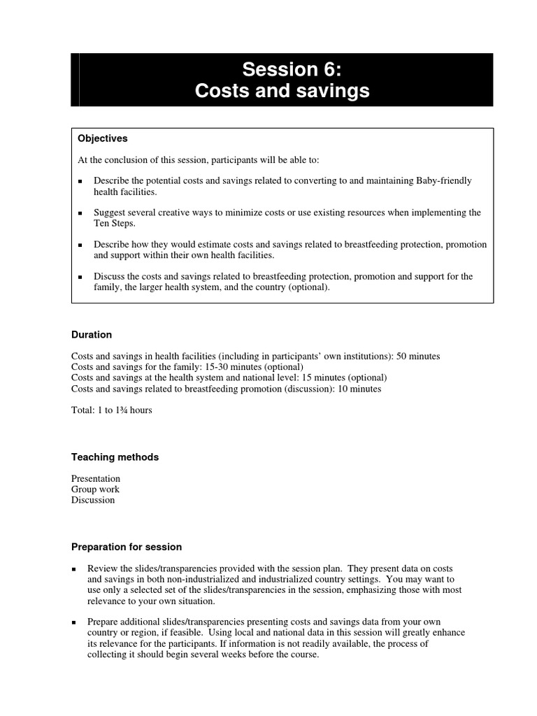 BFHI Revised Section2.6 Handouts | PDF | Breastfeeding | Infant Formula