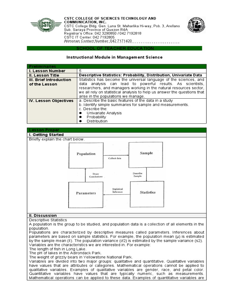 Management Science L5 | PDF | Variance | Normal Distribution
