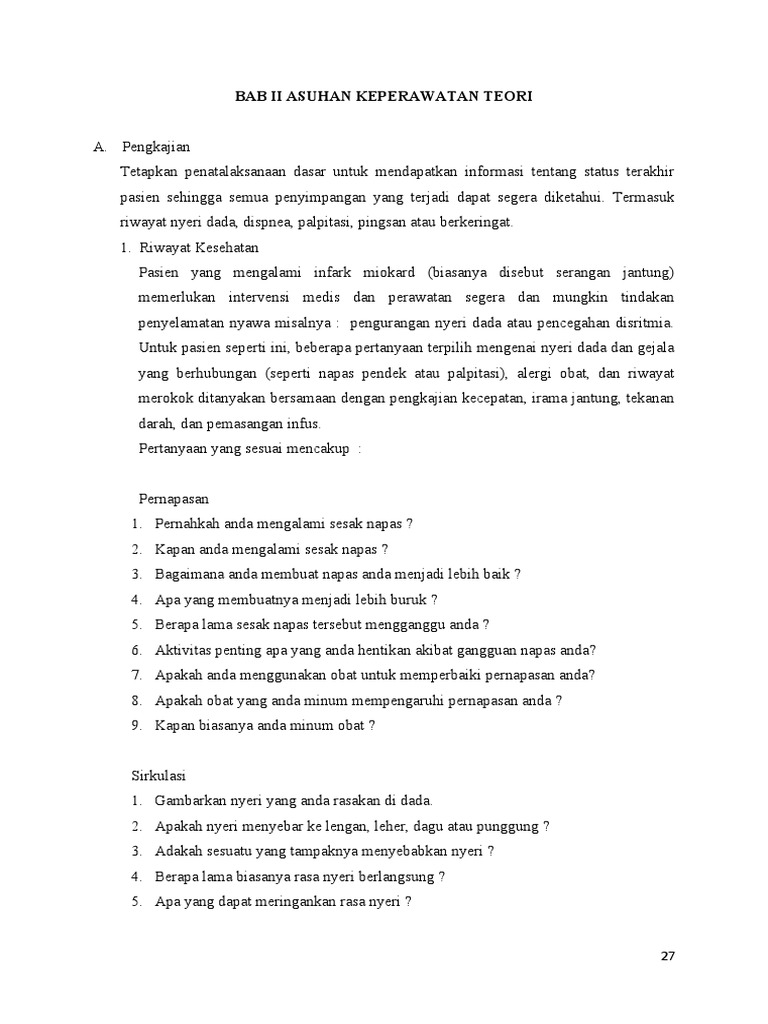 Asuhan Keperawatan Teori Stemi | PDF | Sains & Matematika