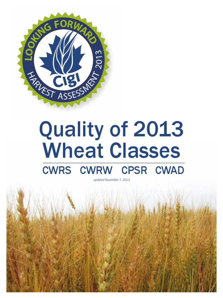 Quality of 2013 Wheat Classes: Forwar | PDF | Flour | Foods