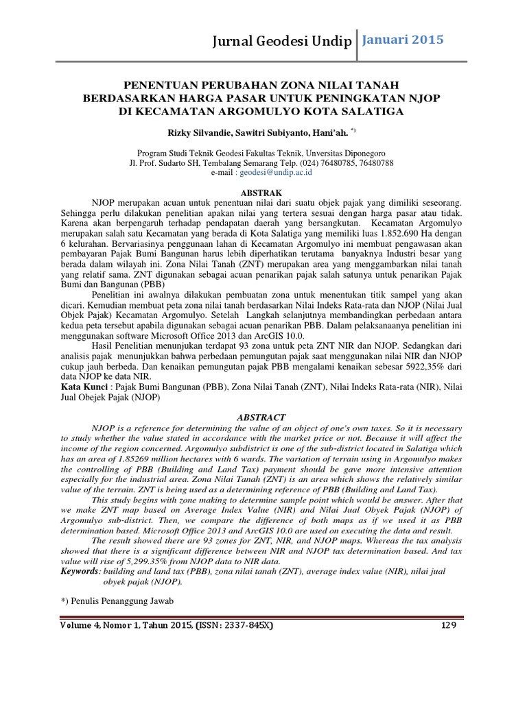 Jurnal Geodesi Undip | PDF