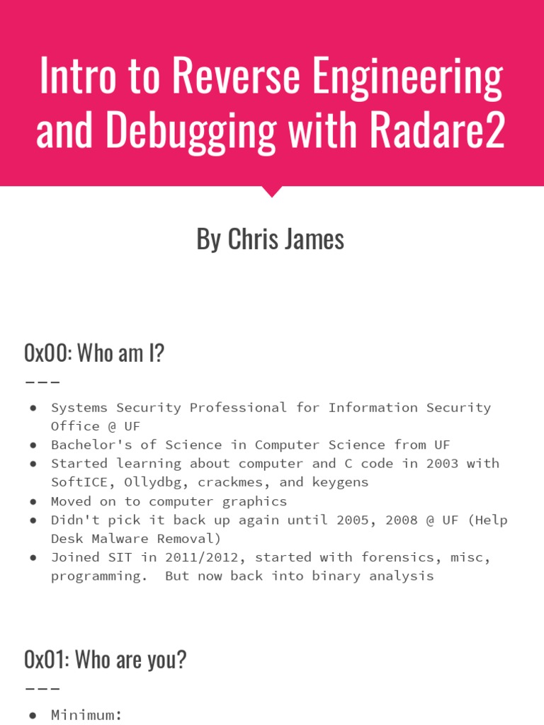 Intro To Reverse Engineering and Debugging With Radare2 | PDF | Computer Programming | 64 Bit ...