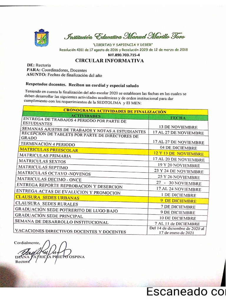 Circular Informativa | PDF